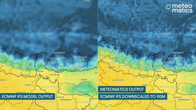 Examples of Downscaling | Meteomatics