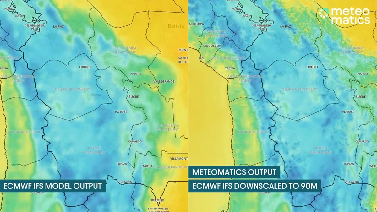 Examples of Downscaling | Meteomatics