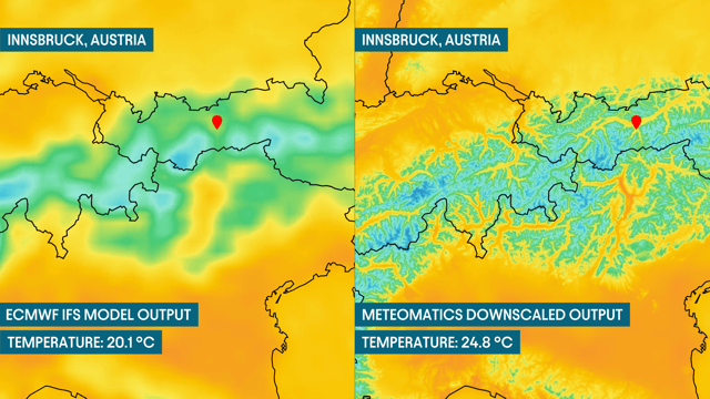 Downscaling Weather Data Post Processing Meteomatics